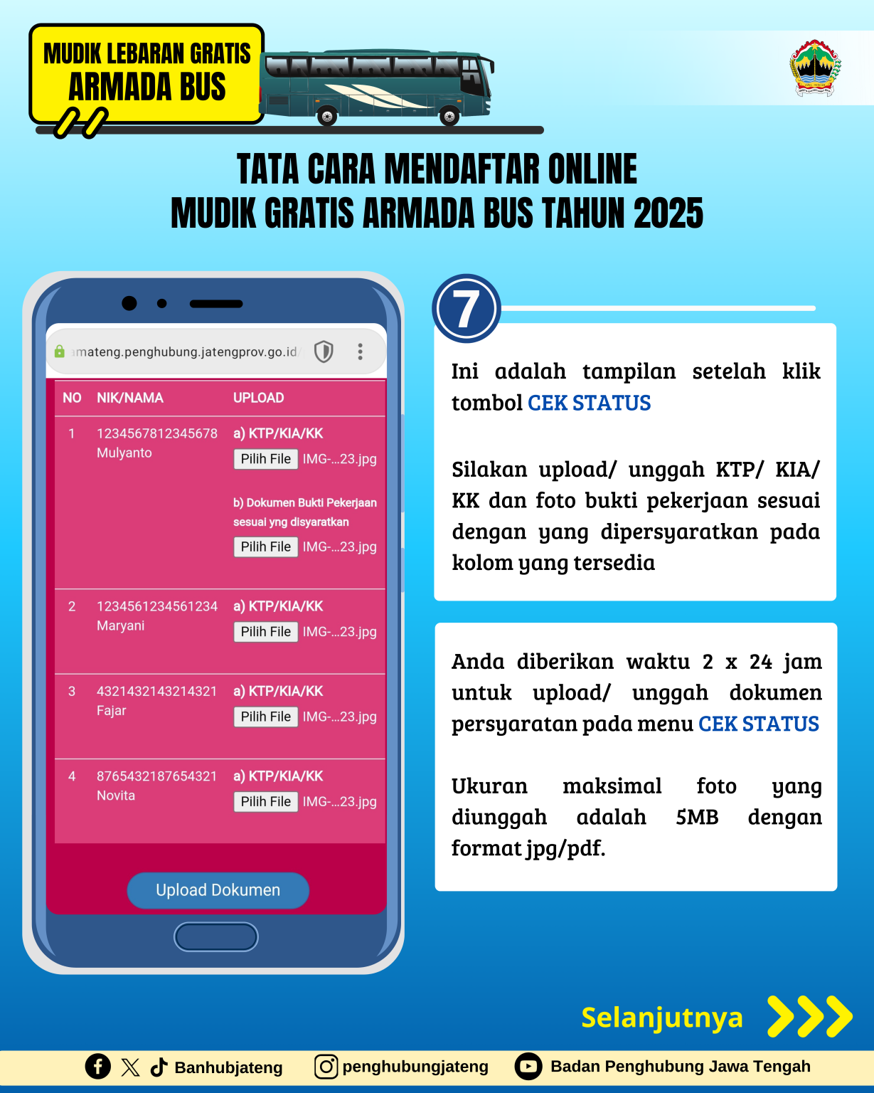 Tata Cara Pendaftaran Mudik Gratis Pemerintah Provinsi Jawa Tengah ...